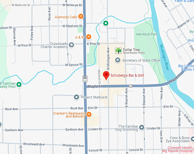 16. schuberg's bar & grill map