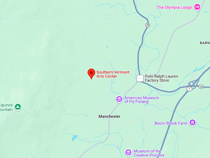 16. southern vermont arts center map