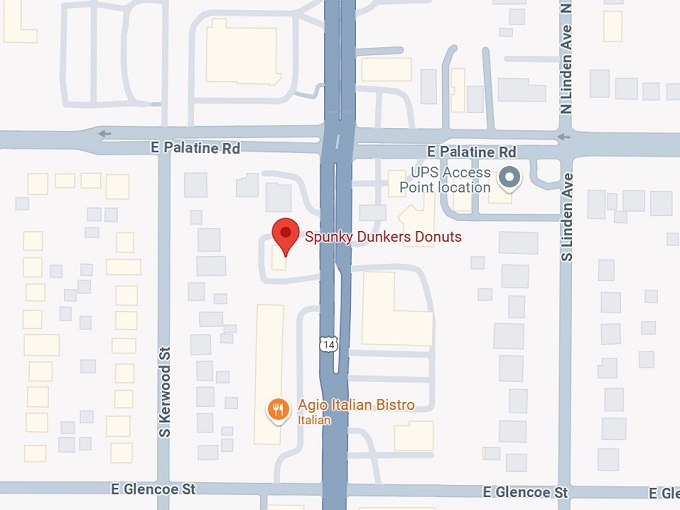 16. spunky dunkers donuts map