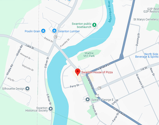 16. swanton house of pizza map