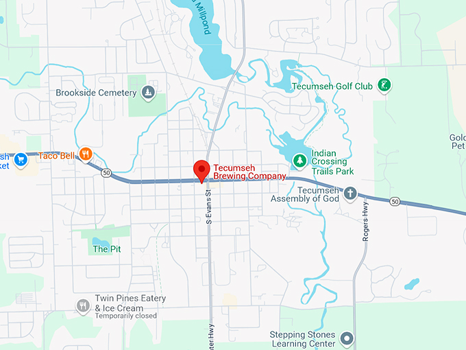 16. tecumseh brewing company map