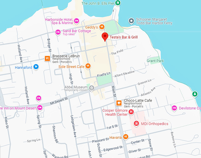 16. testa's bar & grill map