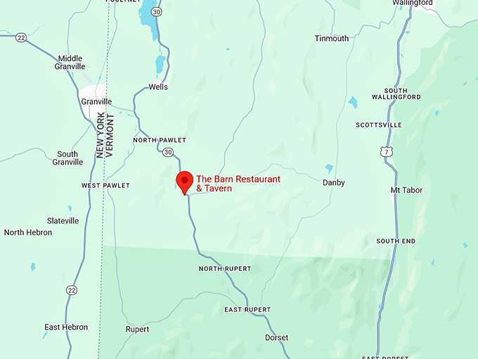 16. the barn restaurant & tavern map