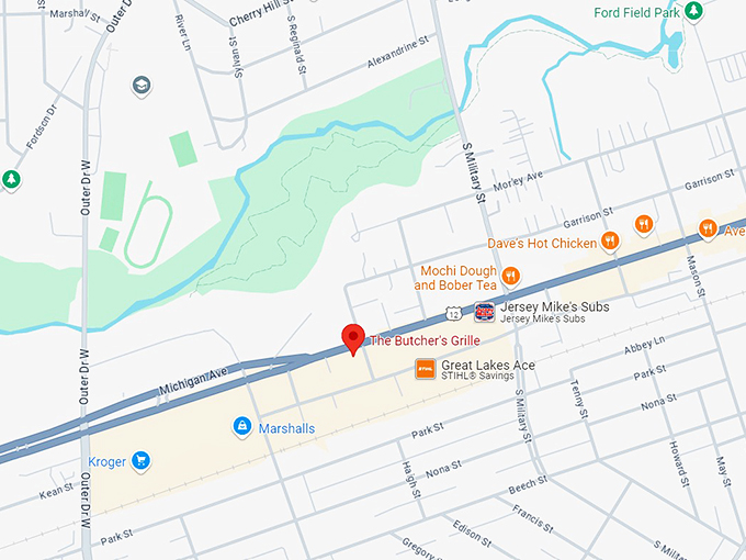 16. the butcher's grille map