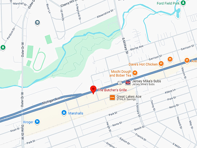 16. the butcher's grille map