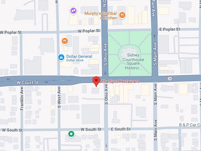 16. the spot restaurant map