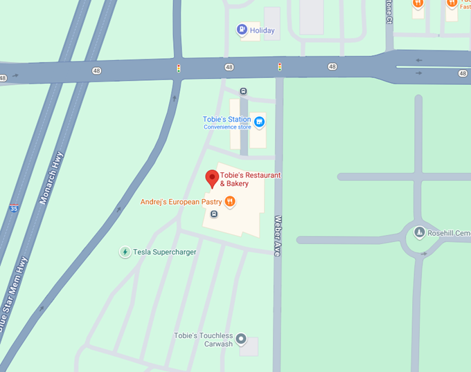 16. tobie's restaurant & bakery map