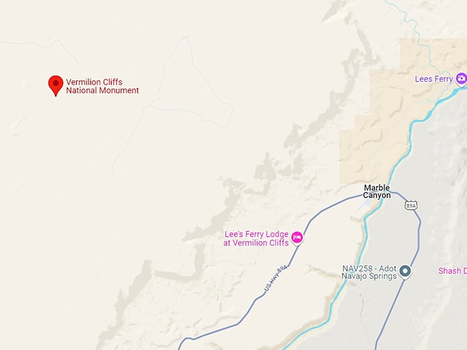 16. vermilion cliffs national monument map