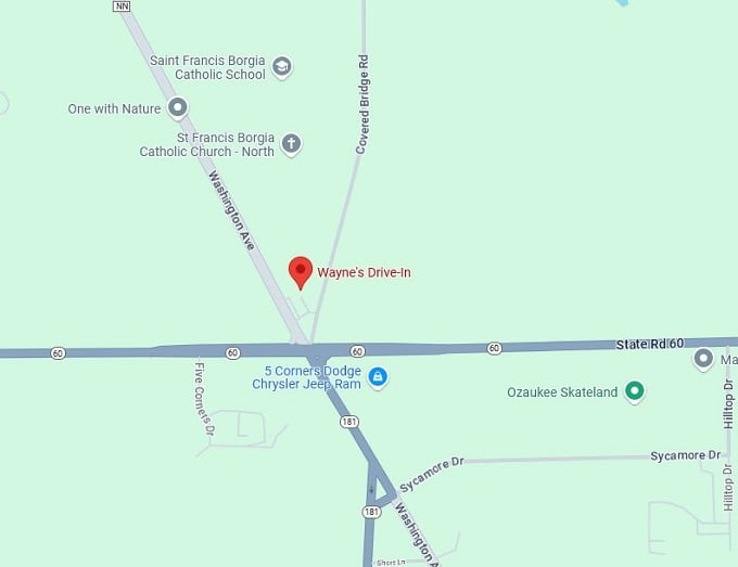 16. wayne's drive in map