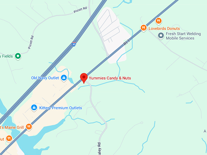 16. yummies candy & nuts map