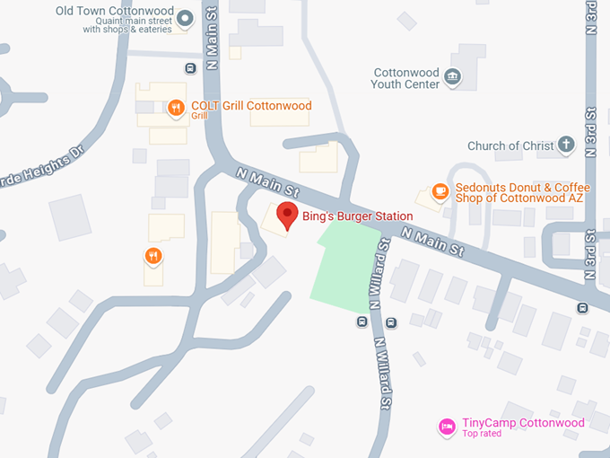 16. bing's burger station map