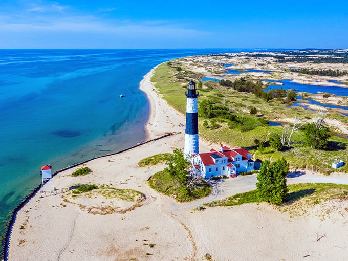 Ludington: Lighthouse dreams realized! This iconic structure stands tall against the elements, a beacon of hope for weary travelers and Instagram influencers alike.