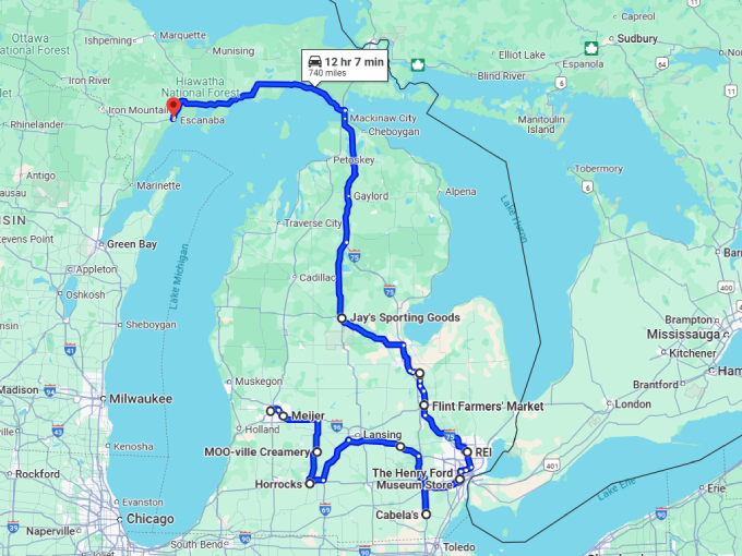 17 michigan biggest stores map