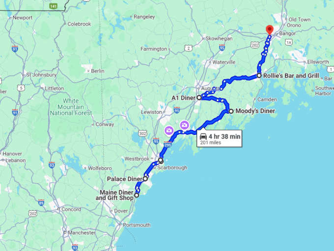 18 maine most retro gems map