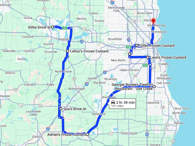 19 frozen custard wincosin haven map