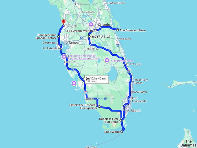 florida stores coolest stuff map