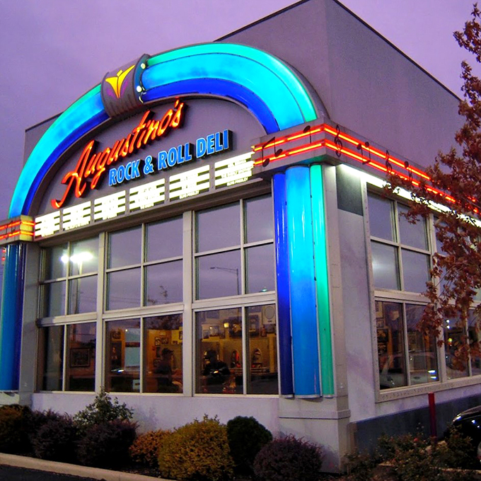 Neon dreams and deli dreams collide! This place is like if Elvis decided to open a sandwich shop on the Starship Enterprise.