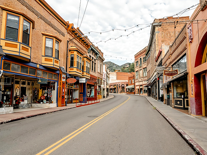 Bisbee's colorful charm on full display. This street looks like a painter's palette exploded in the best way possible.