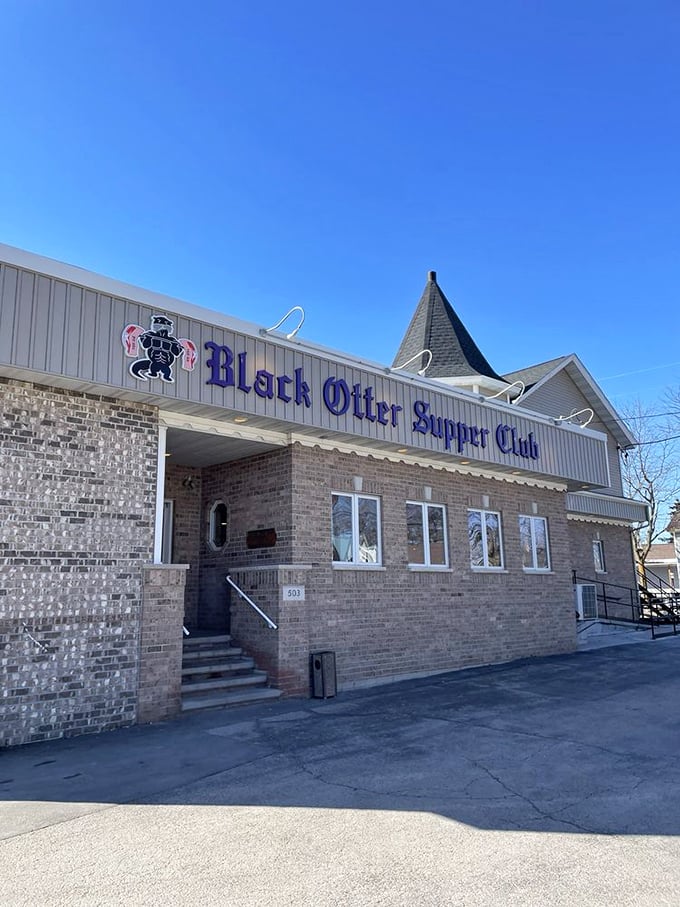 A classic Wisconsin brick exterior with that iconic turret tells you you're in for some serious supper club charm.