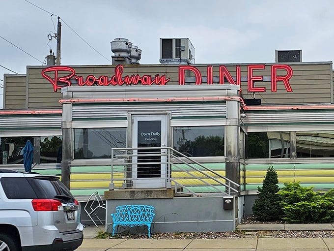 Neon dreams and chrome gleams! This Baraboo beauty is where the 1950s party never stopped.