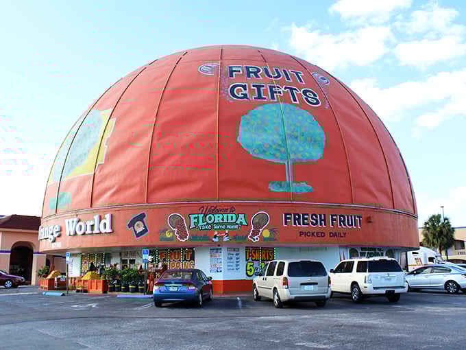 Orange you glad you stopped here? This citrus-shaped wonderland is like Willy Wonka's factory for fruit lovers.
