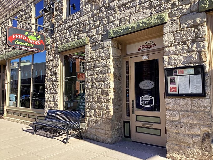 Step into a storybook! This charming stone facade in Galena promises comfort food that'll warm your soul faster than a bear hug.