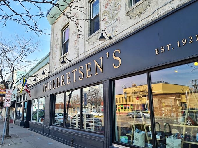 Step into a Nordic time capsule! Ingebretsen's facade promises a smorgasbord of Scandinavian delights that'll transport you faster than Thor's hammer.