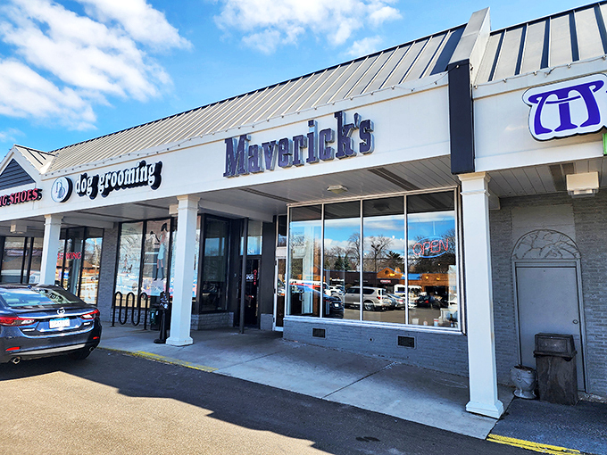 Maverick's: Where roast beef dreams come true! This unassuming storefront hides a carnivore's paradise that'll make your taste buds do a happy dance.
