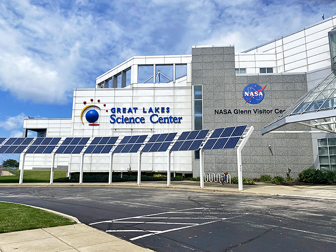 "Houston, we have liftoff!" The NASA Glenn Visitor Center's sleek design is more eye-catching than a supernova in a black hole.