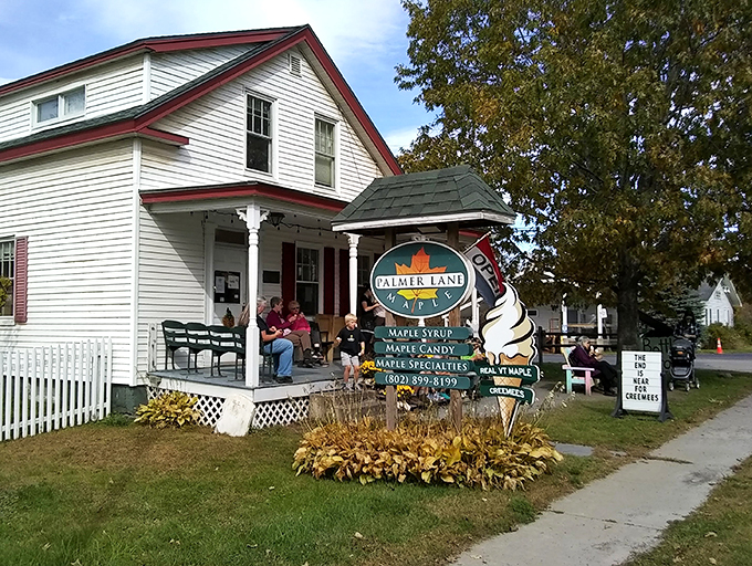 Welcome to maple heaven! Palmer Lane's charming farmhouse beckons like a sweet siren call to syrup lovers everywhere.