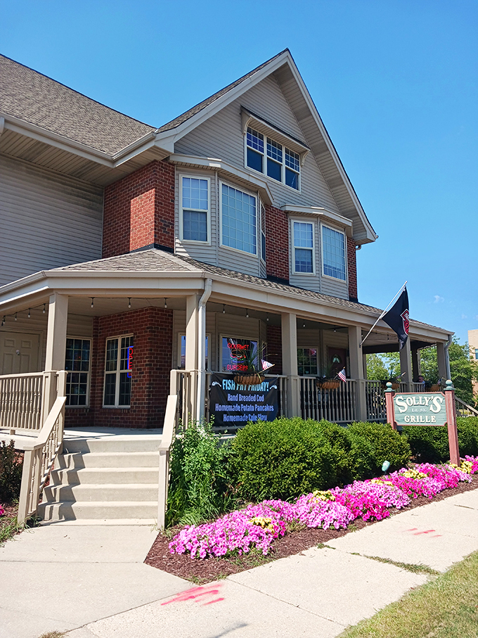 Solly's Grille: A time machine disguised as a restaurant. Step inside for a taste of nostalgia served between two buns.