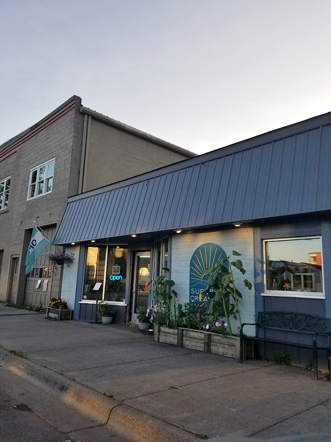 Scoops of joy in a blue-painted paradise! Superior Creamery's charming facade is like a warm hug for your taste buds. Photo credit: Johnny Limpet