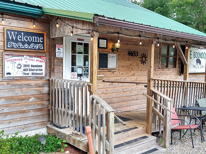 Welcome to BBQ paradise! This rustic log cabin promises smoky delights that'll make your taste buds do a happy dance.