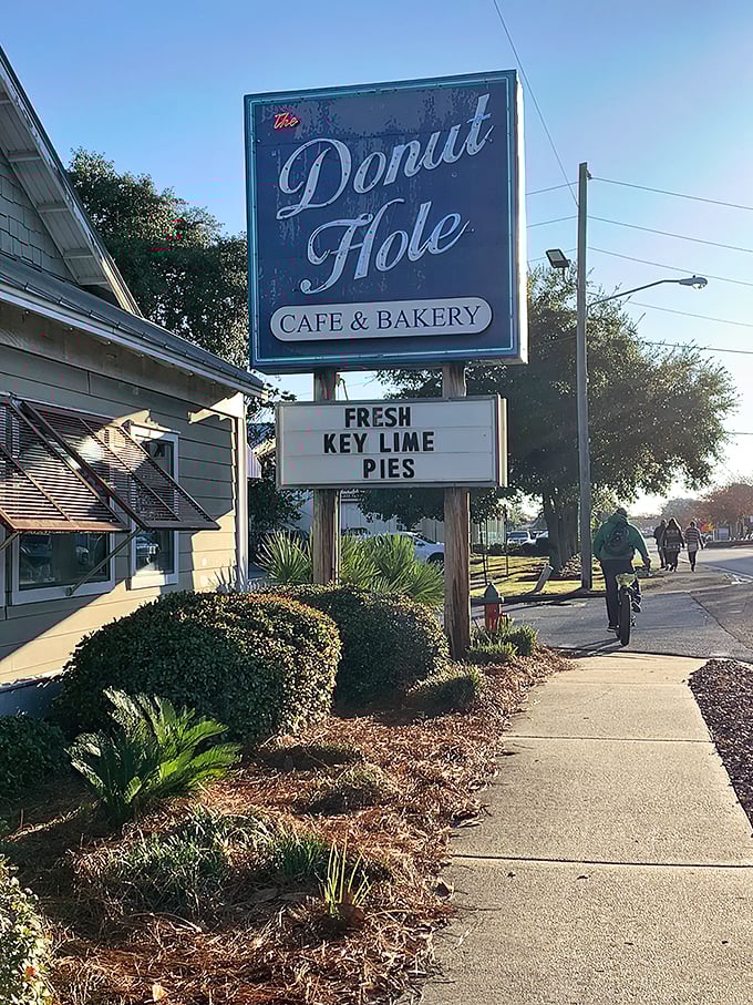 Quaint charm meets sugar rush central. The Donut Hole's porch beckons like a siren song, luring you into a world of irresistible treats.
