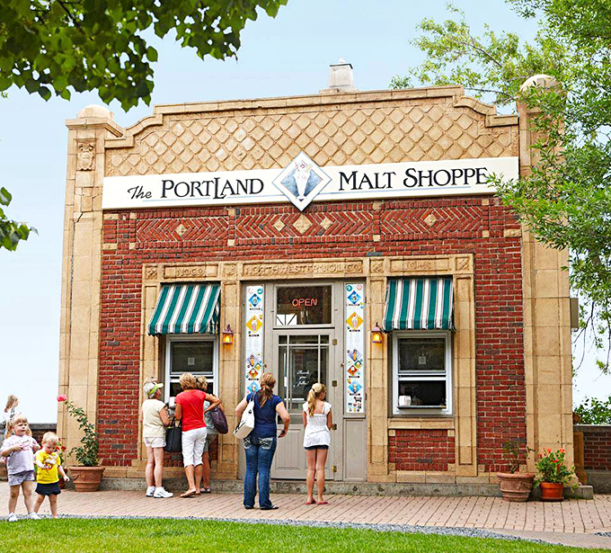 The PortLand Malt Shoppe: Where time stands still, but ice cream melts fast. This charming brick building serves up nostalgia with a side of Lake Superior views. Photo credit: The PortLand Malt Shoppe