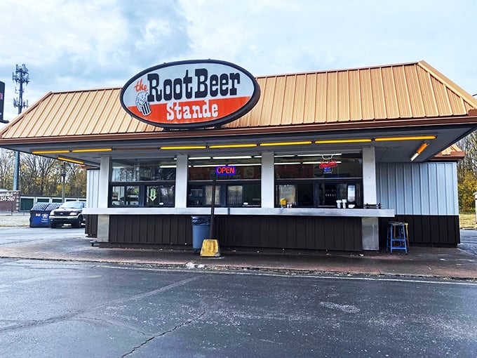 Retro heaven on wheels! Where root beer flows like liquid gold and burgers are served with a side of time travel.