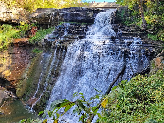 A thunderous curtain of water that'll make you forget you're in Ohio, not Oregon. Prepare for a misty kiss from Mother Nature!