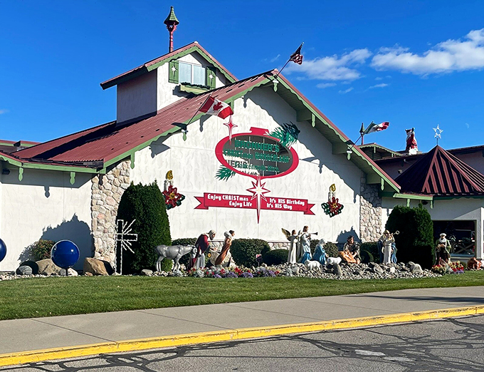 Deck the halls... and walls, and ceilings! Bronner's is where Christmas spirit comes to party 365 days a year.