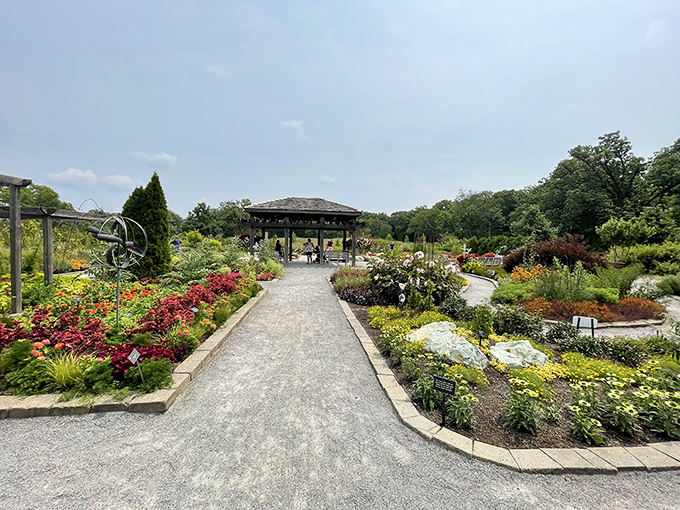 "Garden party gone wild! Cantigny's flower-filled paths and vibrant sculptures create a real-life Wonderland for nature lovers."