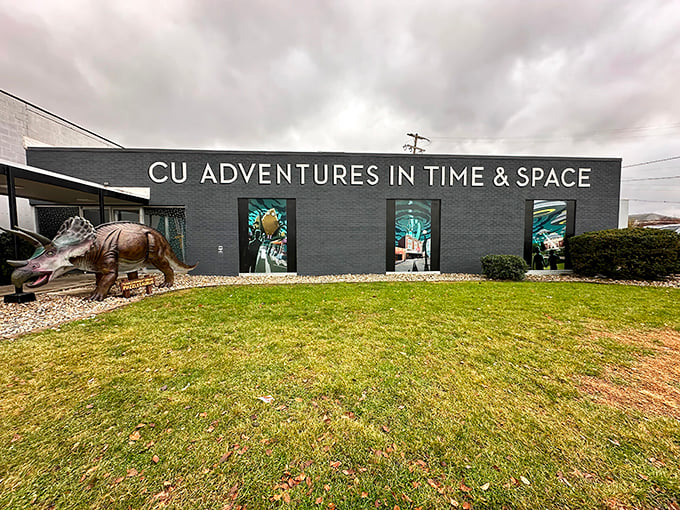 "Jurassic Park meets escape room? That dino's not fooling anyone &ndash; he's clearly guarding the secrets of time and space!"