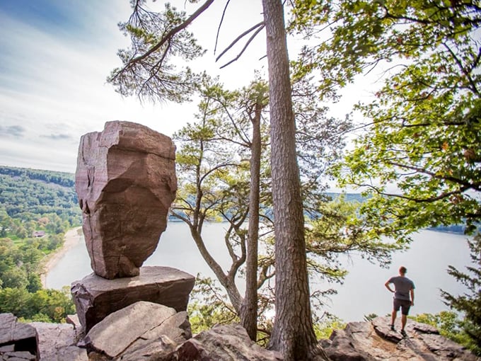 Balanced Rock: Mother Nature's Jenga game. Don't try this at home, folks&mdash;or on any other cliffs!
