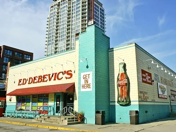 Neon dreams and snarky servers await. It's like "Grease" meets "Seinfeld" with a side of killer milkshakes. Photo credit: Ed Debevic's