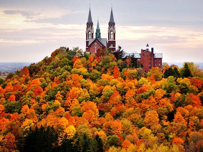 Reaching for the sky, this twin-spired beauty is Wisconsin's answer to Notre Dame. Who needs Paris when you've got Hubertus?