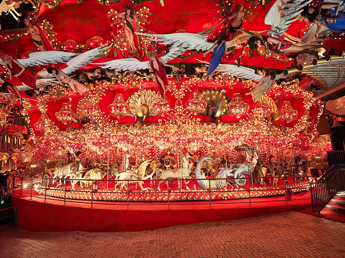 Sensory overload alert! Imagine if Tim Burton designed Santa's workshop &ndash; that's the vibe here, folks.