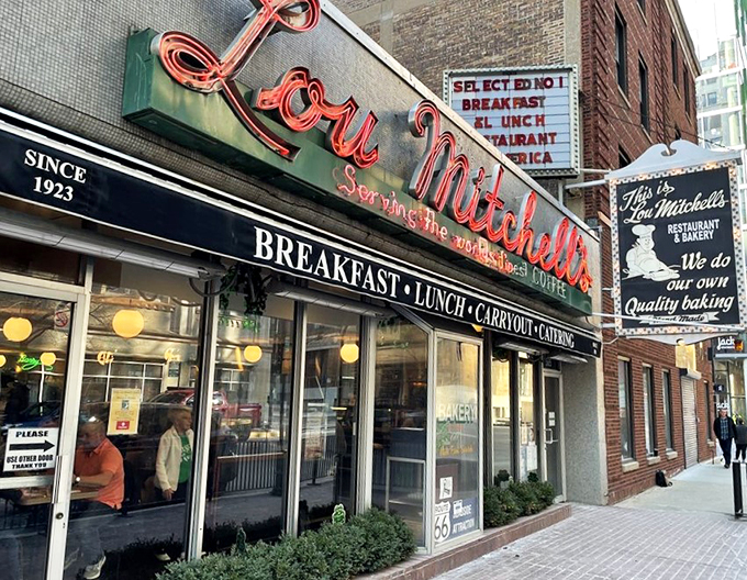 Step into a time warp where coffee flows freely and pancakes stack higher than the Sears Tower. Lou Mitchell's: where calories don't count!