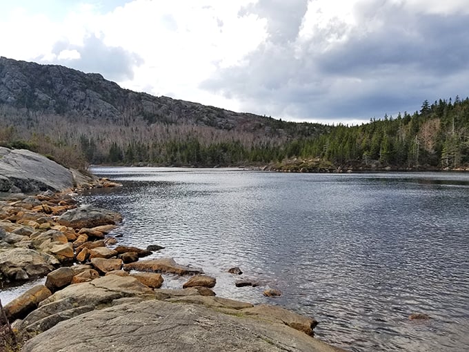 Serenity now! This tranquil lake scene at Mt. Blue State Park is like a real-life screensaver, minus the floating bubbles.