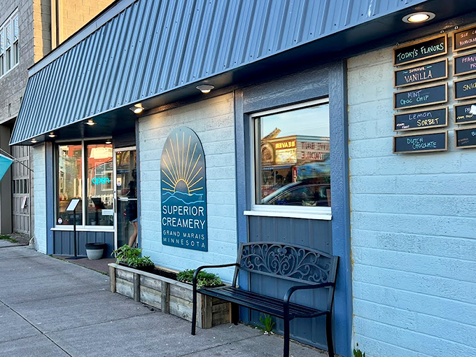 Flavor roulette, anyone? This chalkboard menu reads like a love letter to dairy, with options that'll make your inner child giggle. Photo credit: Thomas Albinson