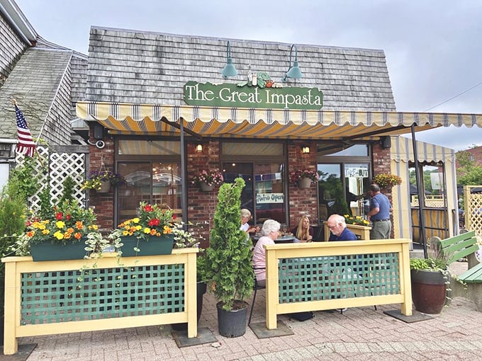 Pasta al fresco, anyone? The Great Impasta's outdoor seating is the perfect spot for people-watching and carb-loading in equal measure.