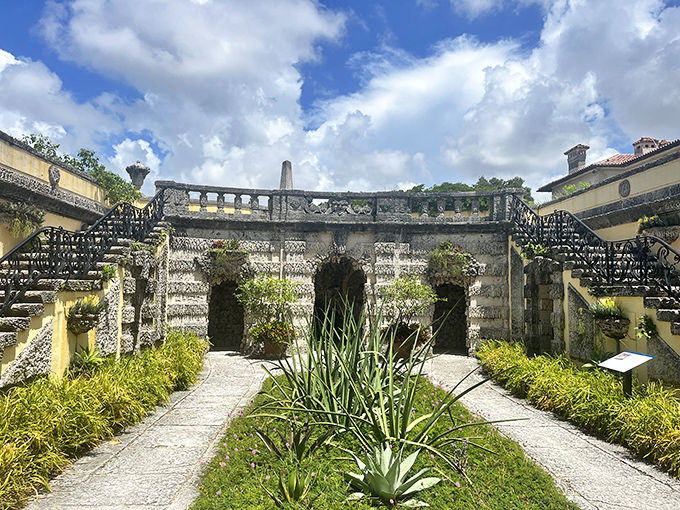 Stairway to heaven or secret passage to Narnia? Either way, these steps are begging for a dramatic entrance.
