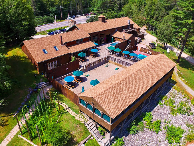 A bird's eye view of summer bliss: Northern Outdoors spreads its wings, offering a smorgasbord of outdoor delights under the Maine sky.